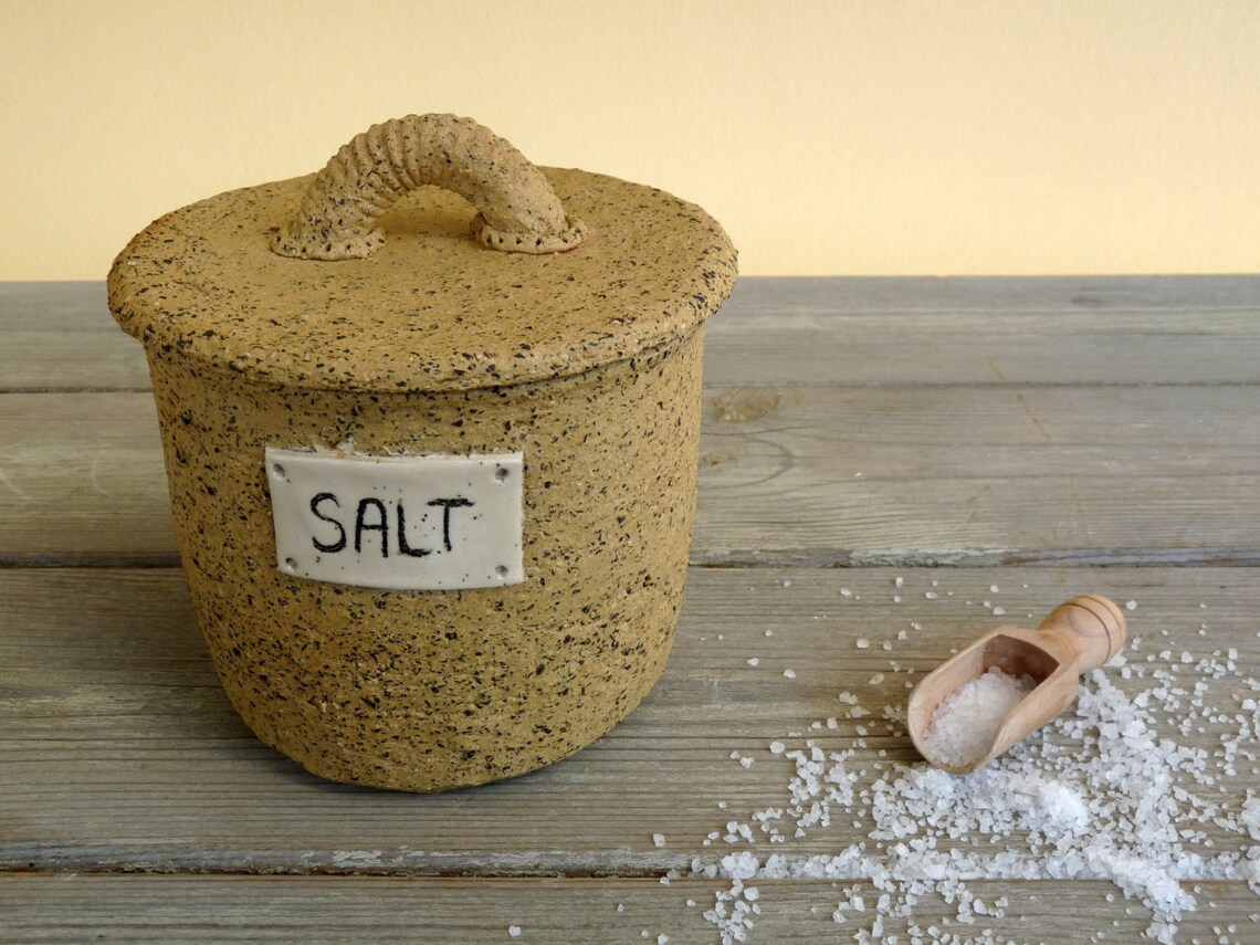 Ceramic Salt Cellar Pottery Kitchen Jar Pottery Salt Jar - Etsy
