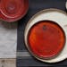 Ceramic Dessert Red Plates Set SET OF 2 Pottery Red Dessert - Etsy