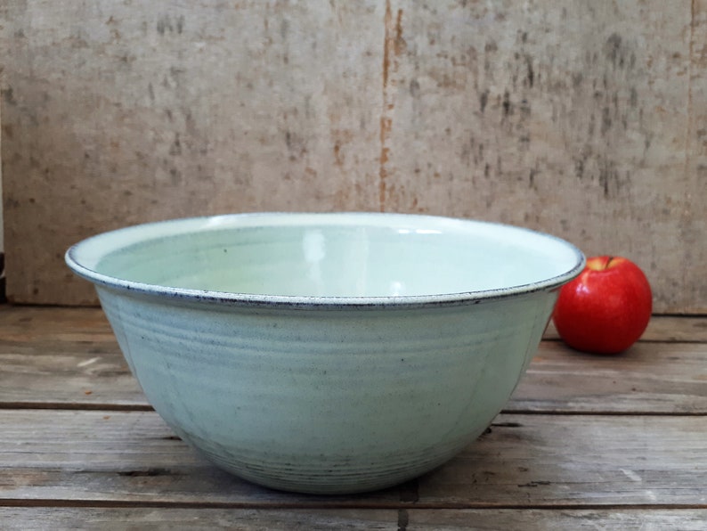 Pottery Light Blue Bowl Handmade, Ceramic Medium Sized Bowl, Ceramic ...