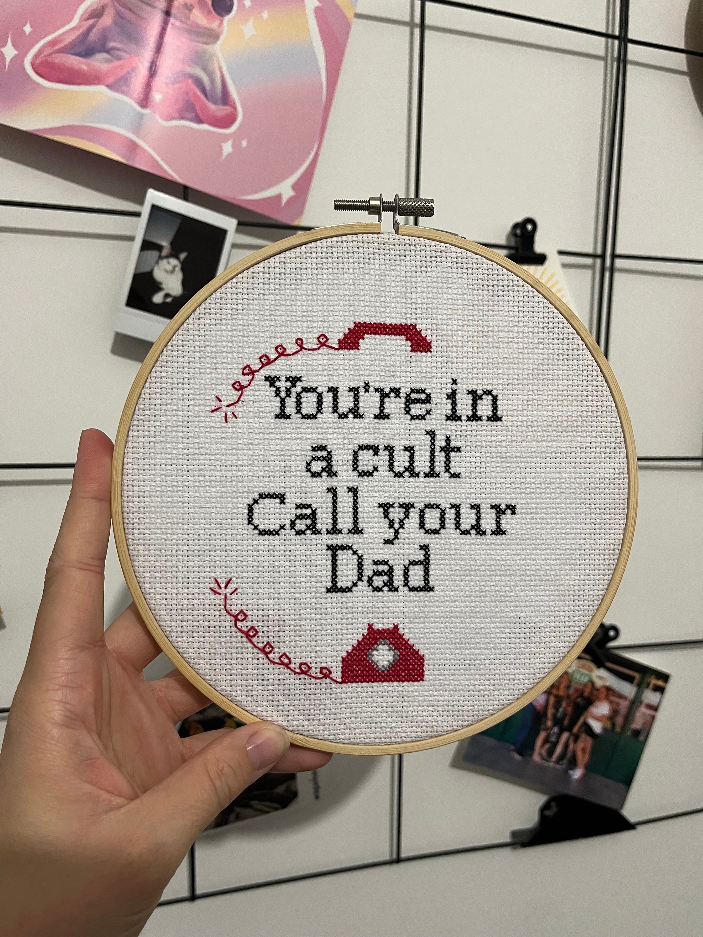 Youre in a Cult. Call Your Dad Cross Stitch - Etsy