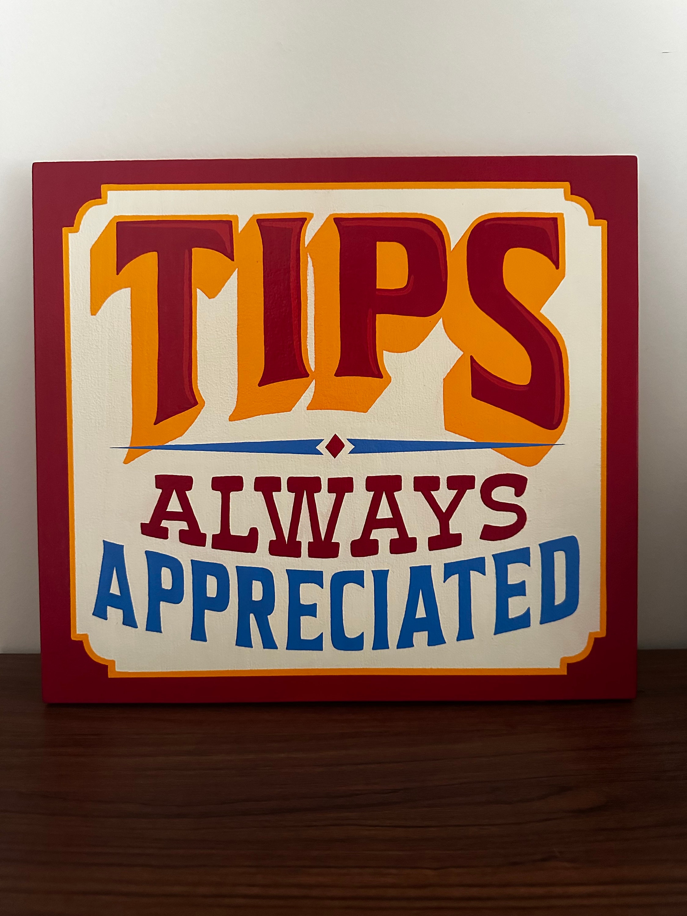 Tips Always Appreciated Sign - Etsy