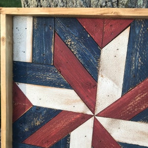 Red White and Blue American Flag Wood Painted Sign Barn - Etsy