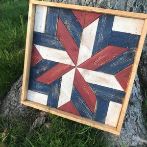 Red White and Blue American Flag Wood Painted Sign Barn - Etsy