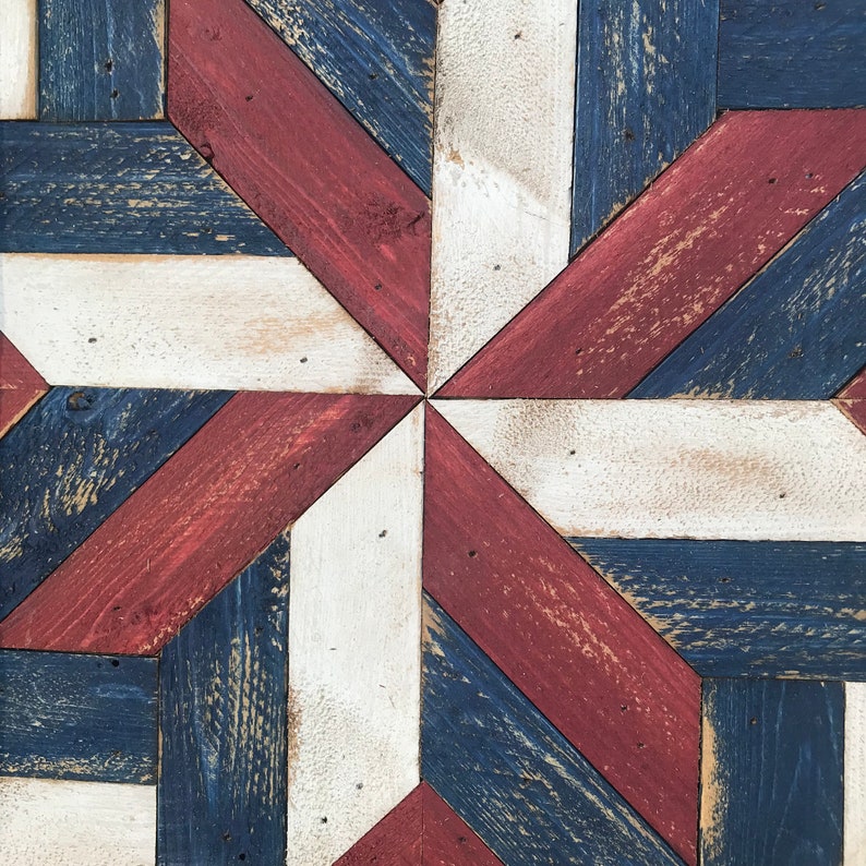 Red White and Blue American Flag Wood Painted Sign Barn - Etsy
