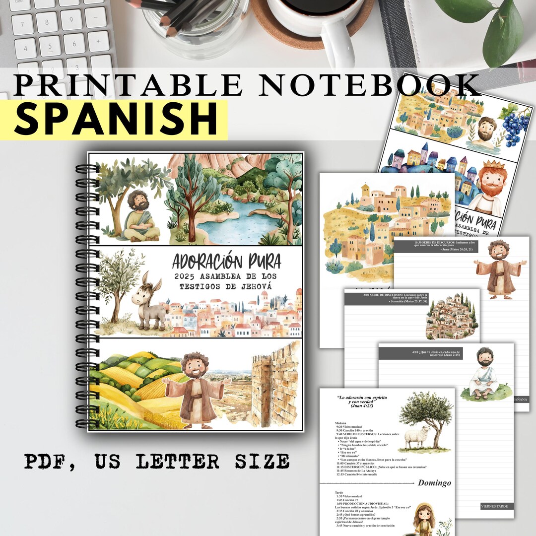 Spanish Convention Printable Kids Notebook 2025 Adoración Pura Pure ...