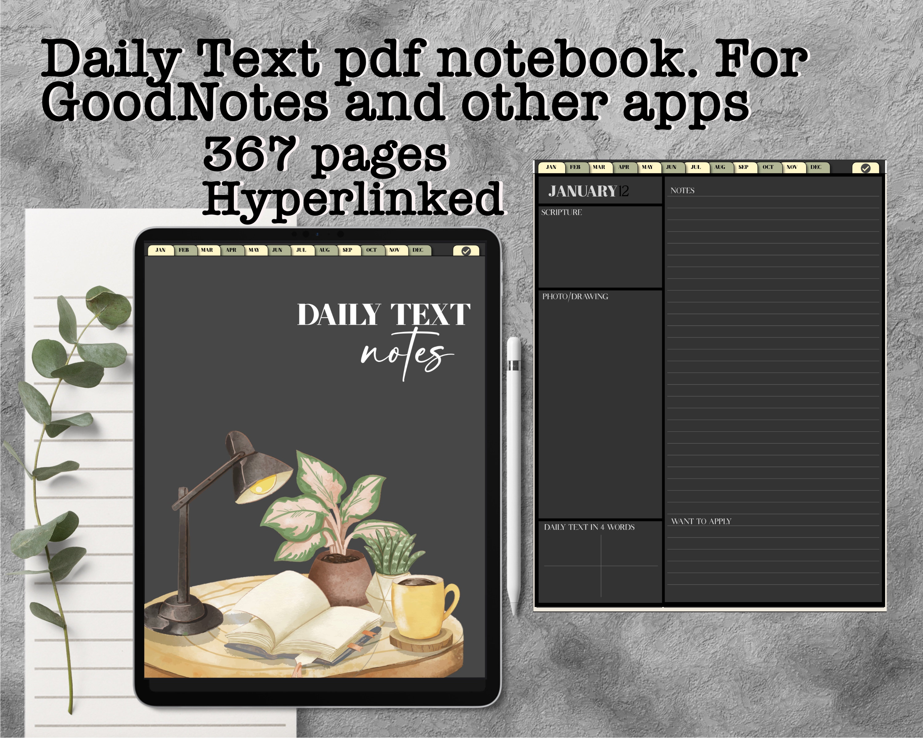 Daily Text Notes JW, Digital Notebook Examining Scriptures. Goodnotes ...