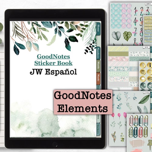JW Digital Elements for Goodnotes JW Meetings Notebook | Etsy