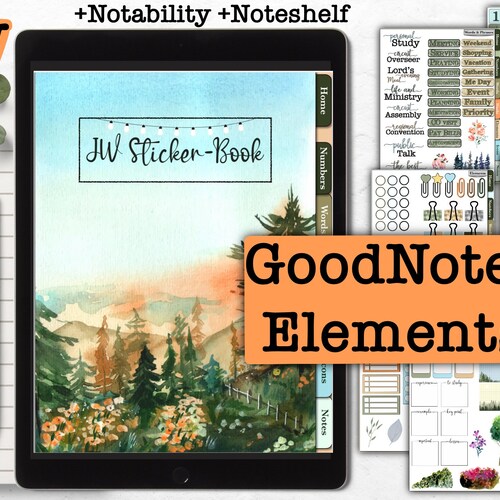 JW Digital Elements for Goodnotes JW Meetings Notebook - Etsy