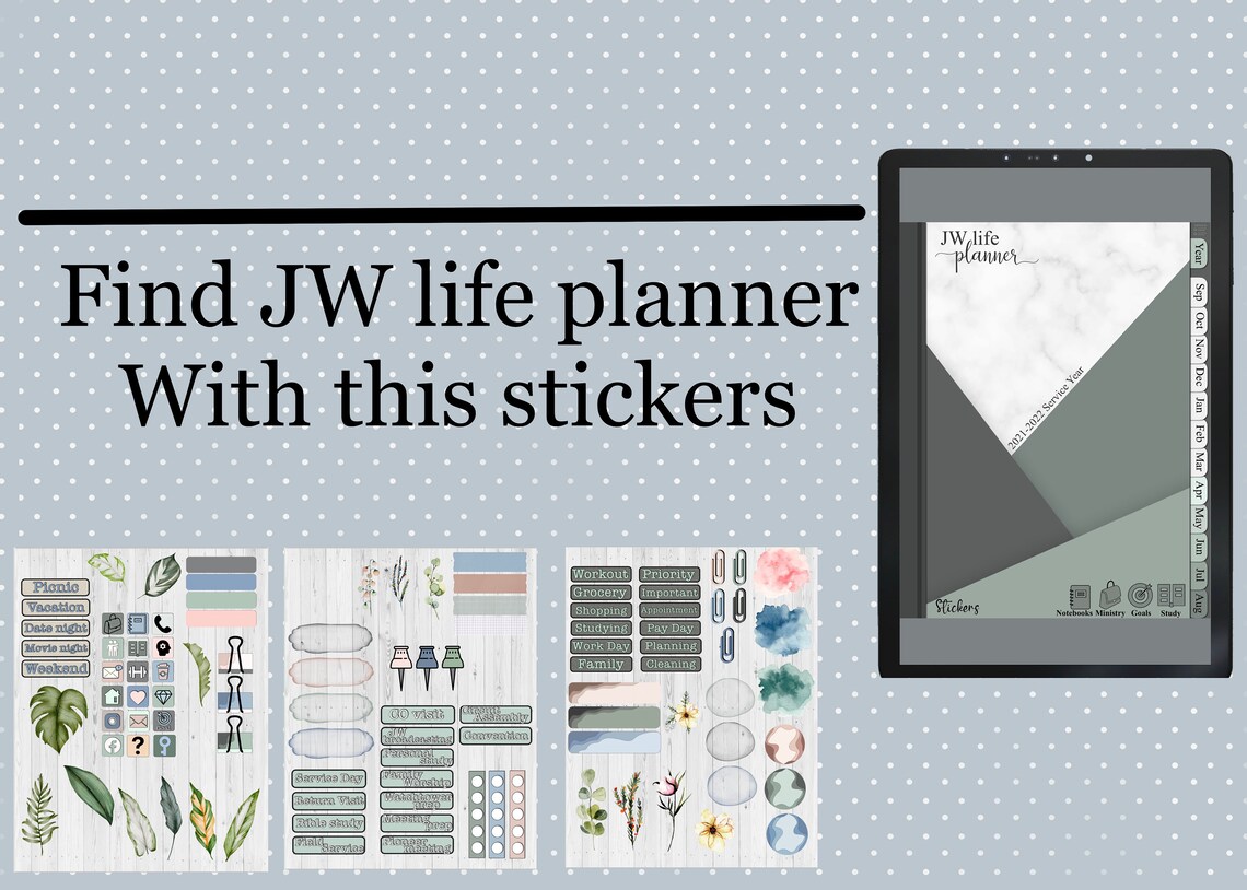 JW Digital Elements for Goodnotes JW Meetings Notebook - Etsy