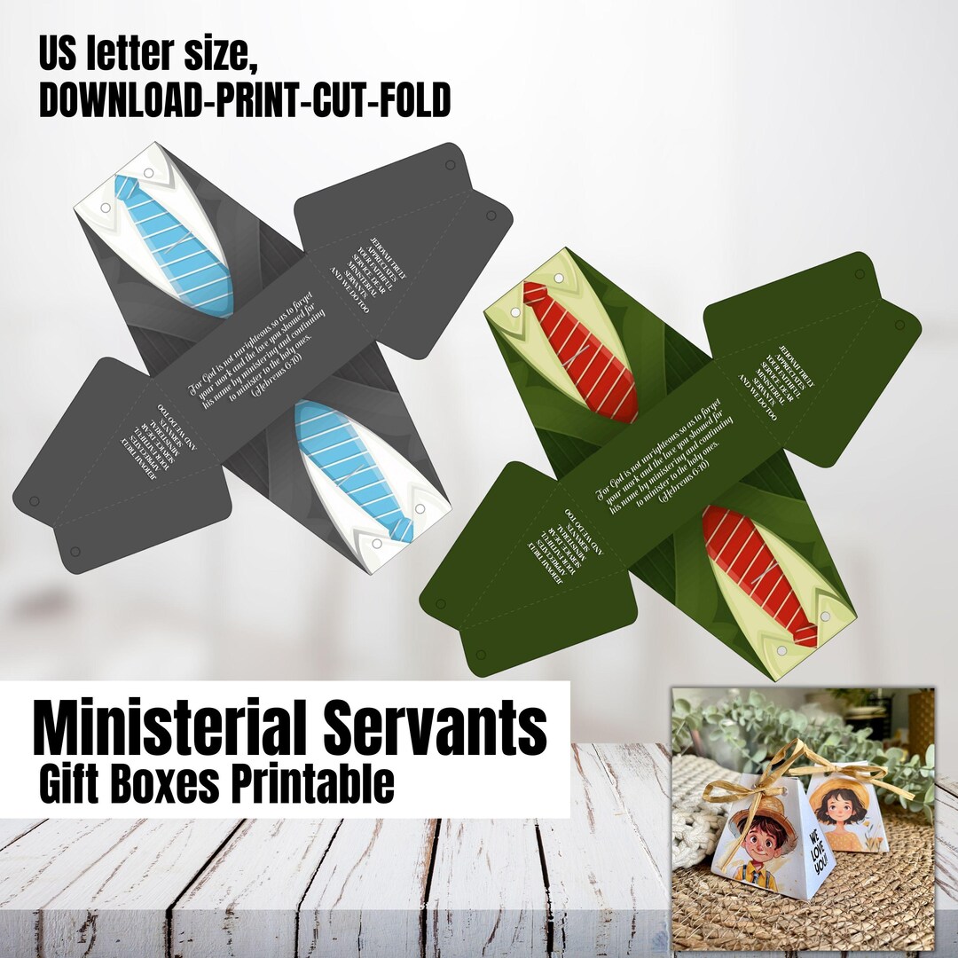 Ministerial Servants Box Printable, Gift Bag Pioneers Present Gift ...