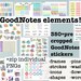 Digital Goodnotes Elements + Gift Functional Stickers for Planners ...