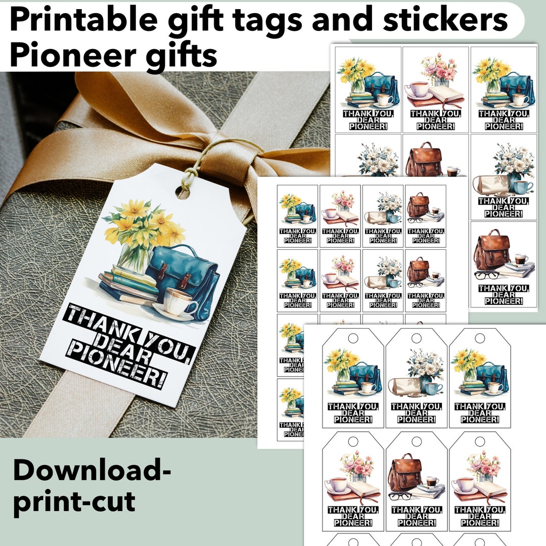 Pioneer Tag, Cards Pioneers, Sticker Printable for Elders. Thank You ...