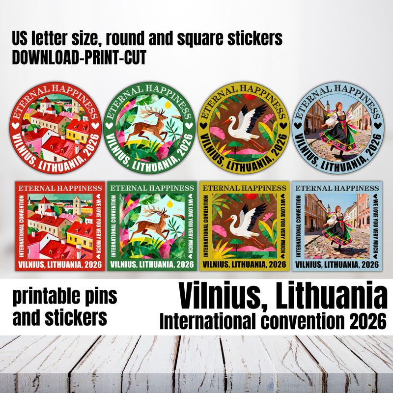 Vilnius Stickers - Etsy