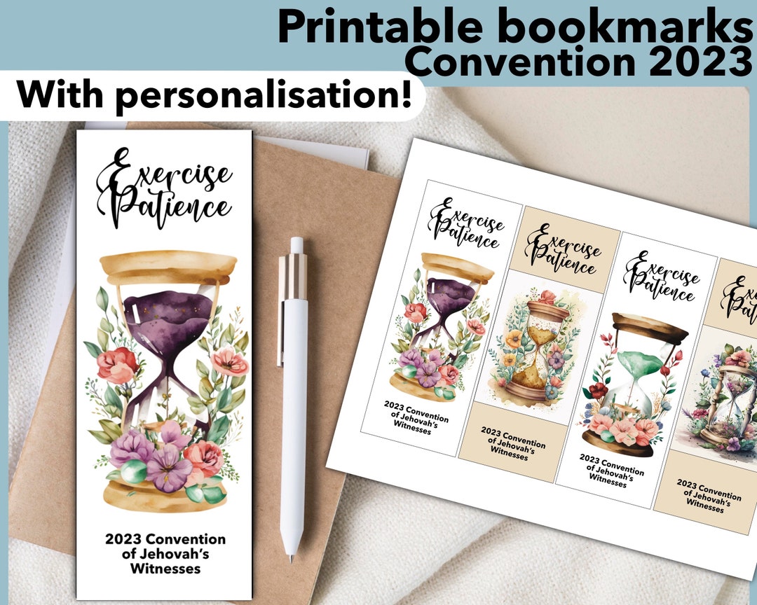 JW Bookmarks Exercise Patience Convention 2023 Gift With - Etsy