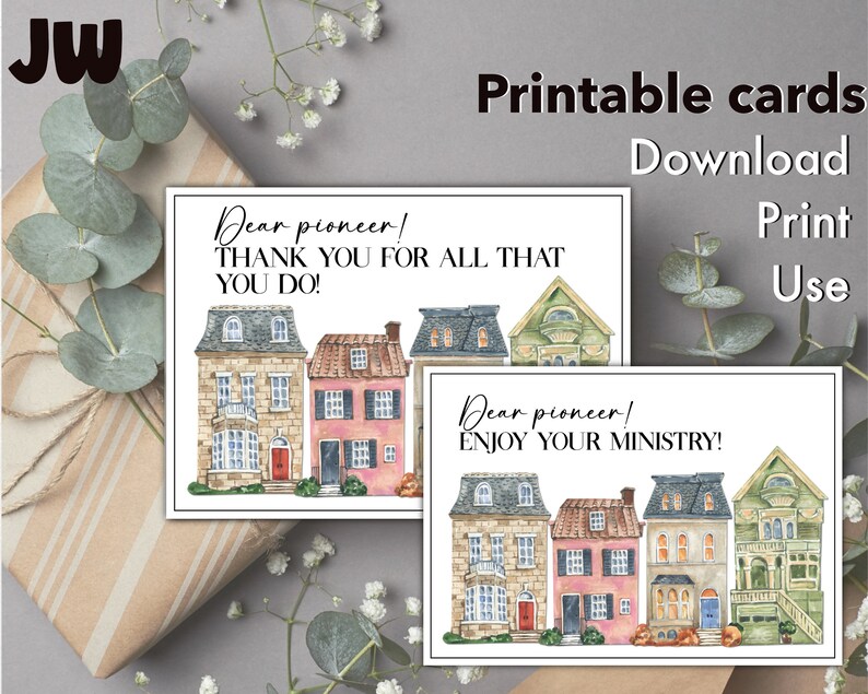 JW Pioneer Card Pioneers Gift Encouraging Card Printable - Etsy