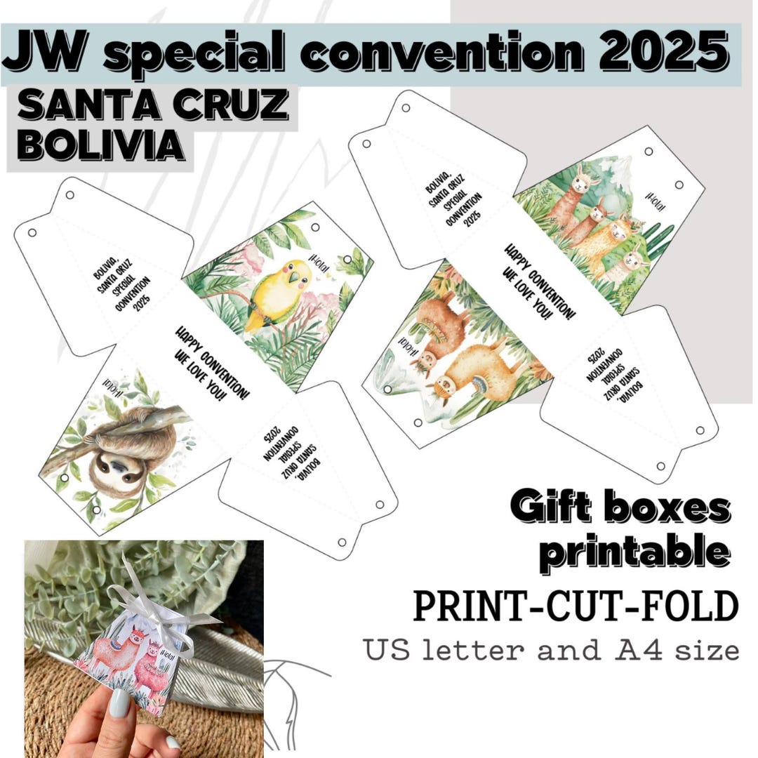 JW Special Convention 2025 Gift Box Printable, Bolivia Santa Cruz Bag ...