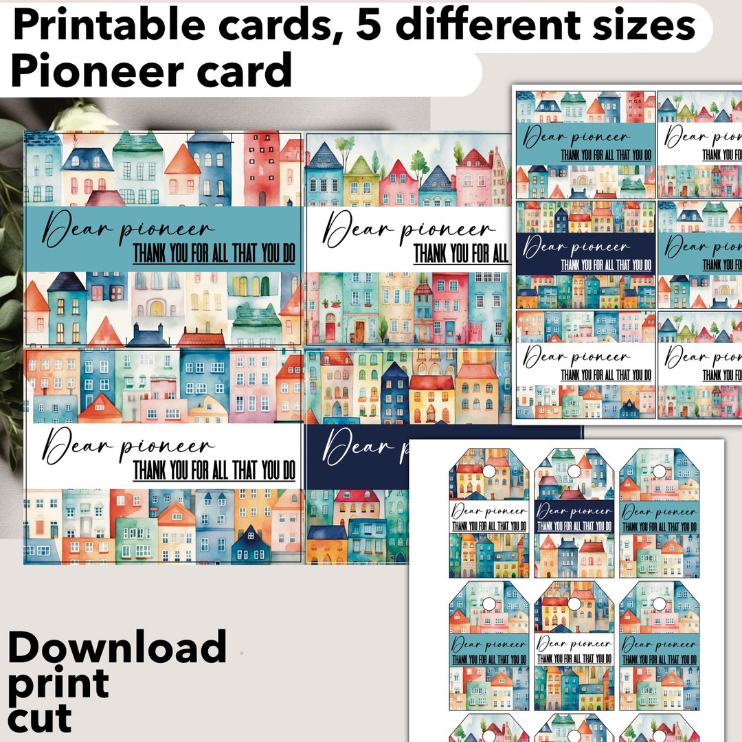 JW Pioneer Card, Pioneers Gift Tag, Encouraging Tags Card Printable ...