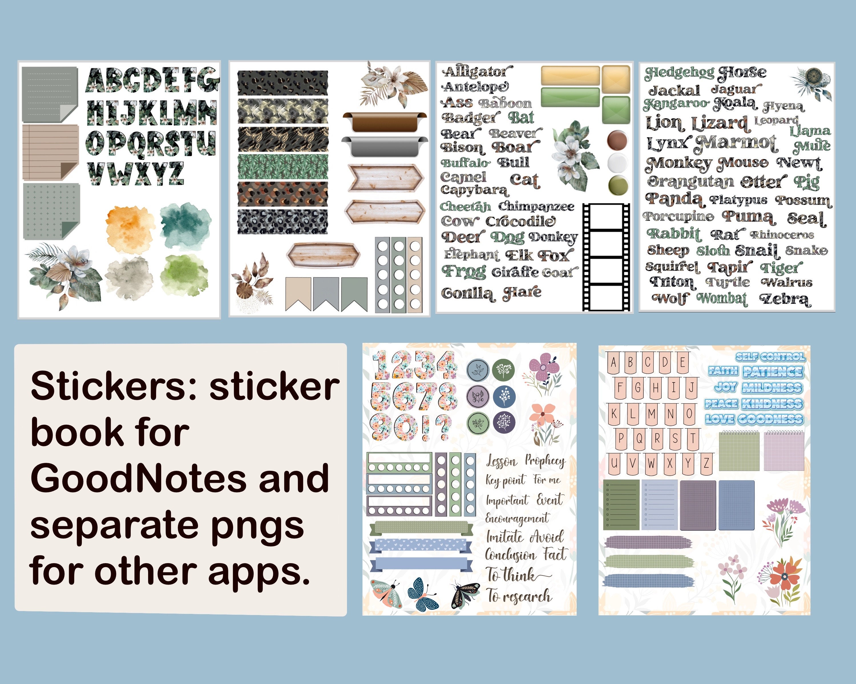 Set JW Study Animals Characters Jesus Illustrations Journal - Etsy