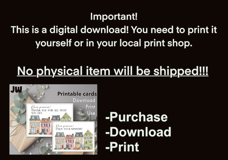 JW Pioneer Card Pioneers Gift Encouraging Card Printable - Etsy