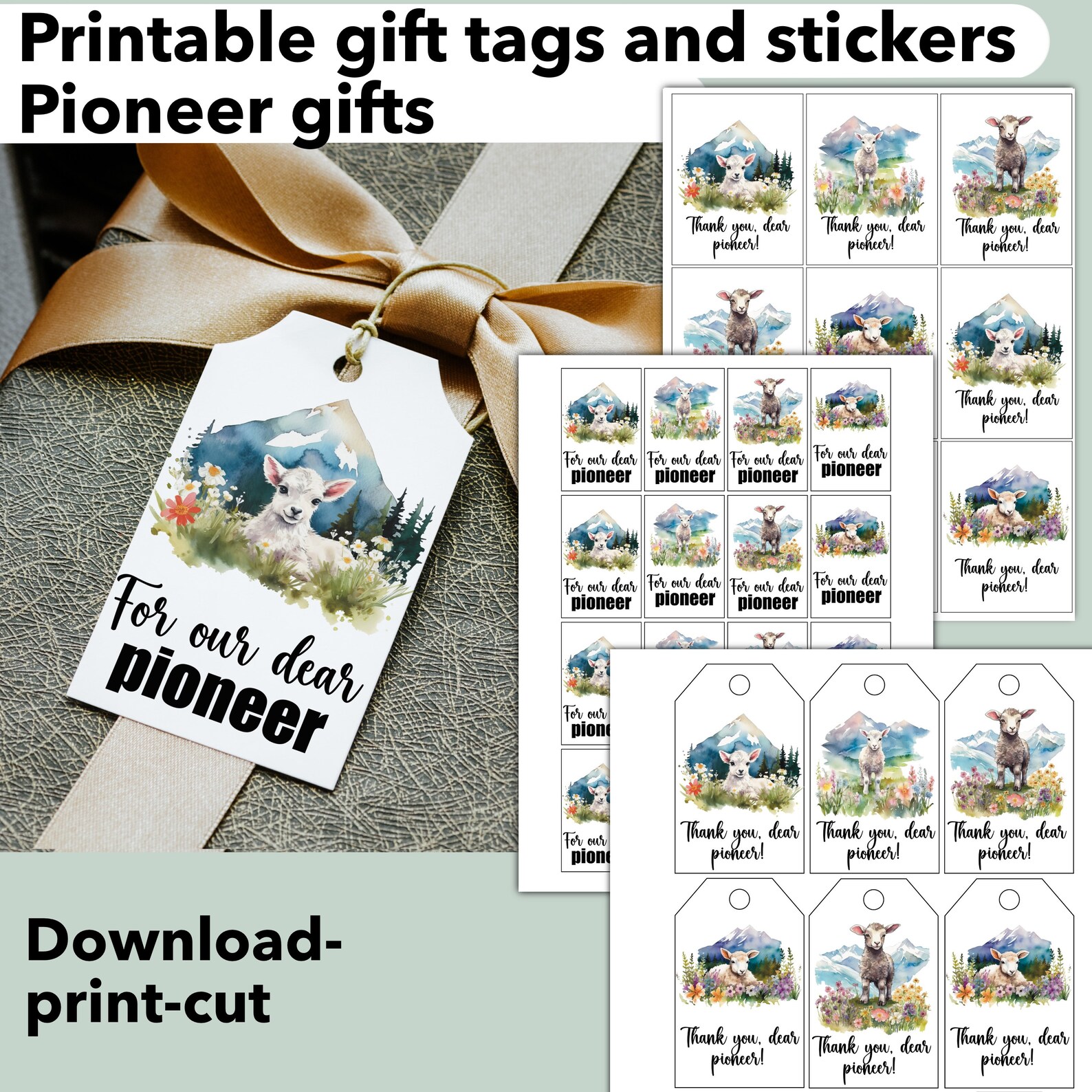 Pioneer Tag, Cards Pioneers, Sticker Printable for Elders. Thank You ...