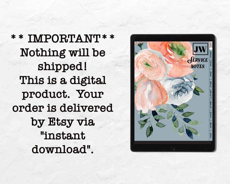 JW Service Notes for Goodnotes, Return Visits, Bible Study ...