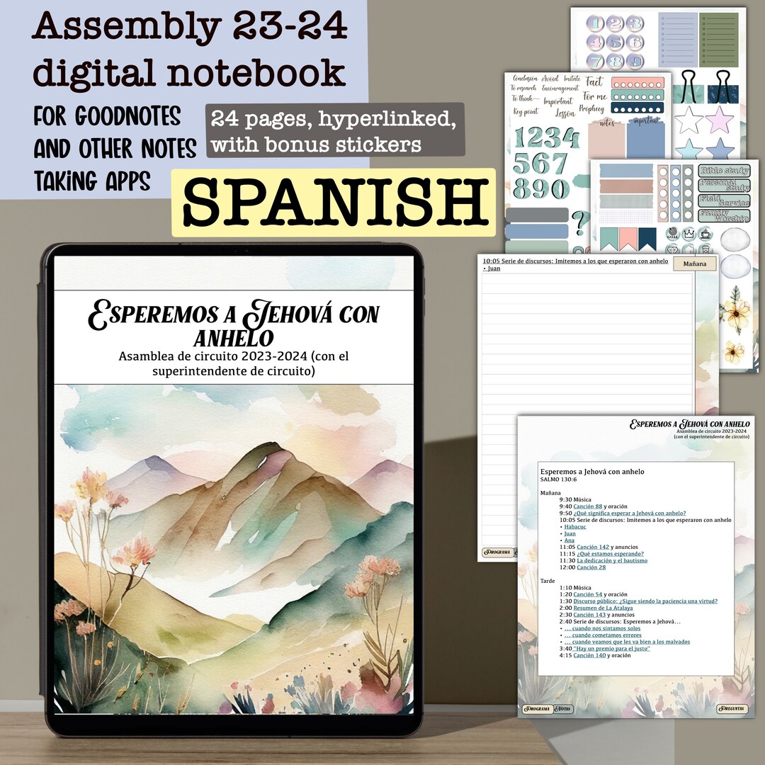 Digital Notebook Spanish Circuit Assembly Eagerly Wait for Jehovah ...