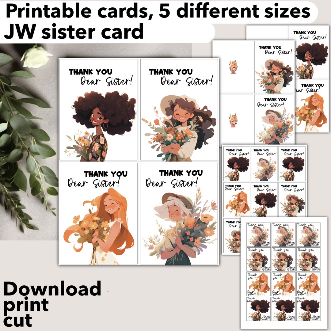 JW Card Elders Wife Friend Sister Proverbs Pioneer Gift Printable ...