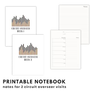 Meeting Notes Printable Notebook, 2025 Broadcasting Journal, Circuit ...