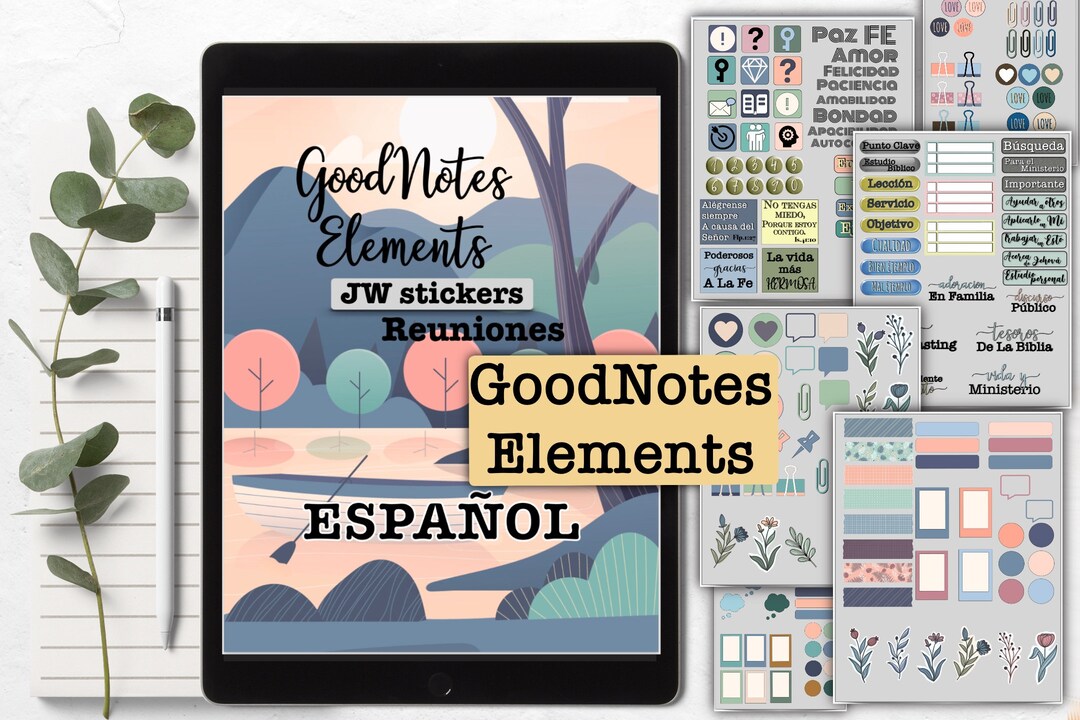 Spanish Español Digital Elements for Goodnotes JW Meetings Notebook ...