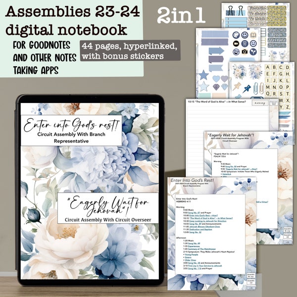 Eagerly Wait for Jehovah Convention 2023 Digital Notebook - Etsy