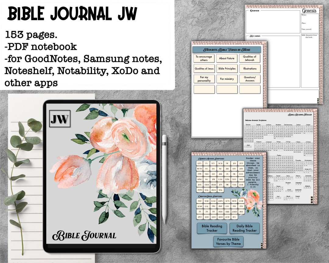JW Daily Bible Notebook Journal, Goodnotes, Samsung Notes, Noteshelf ...