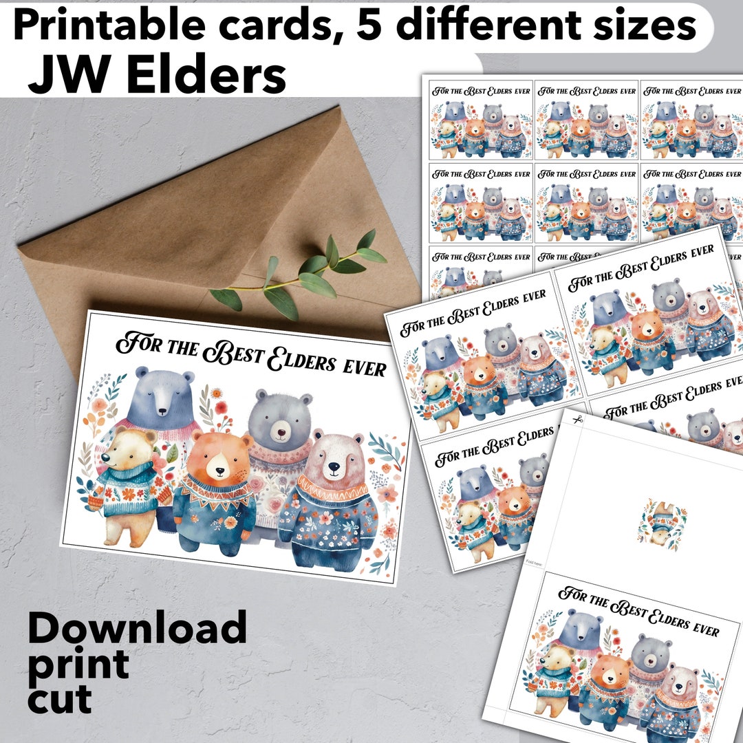 JW Card for Elders Thank You Elder Card Brothers Pioneers Printable ...