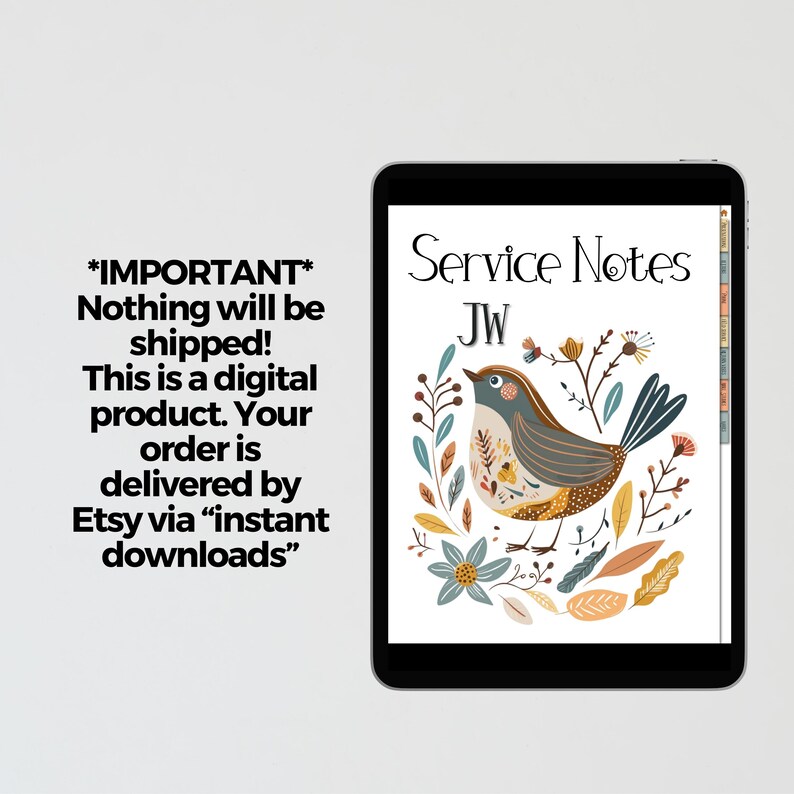 JW Service Notes for Goodnotes, Return Visits, Bible Study ...