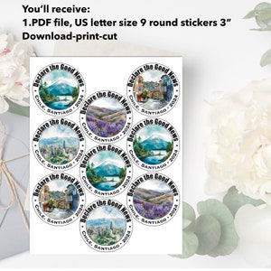 JW Chile Special Convention 2024 Pin Gift, Santiago Round Sticker ...