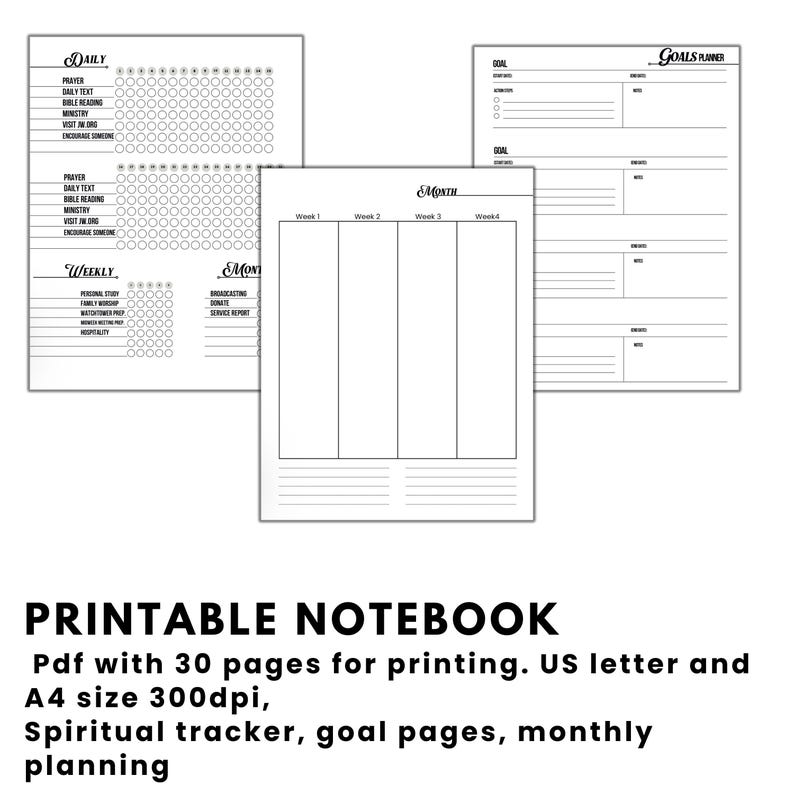Printable Spiritual Tracker, Routine Planner Tracking . Goodnotes ...