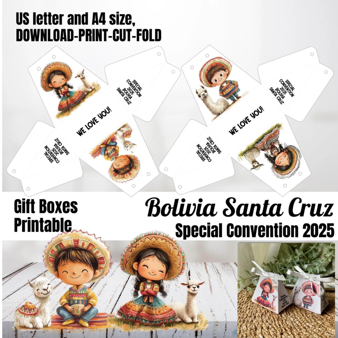 JW Special Convention 2025 Kids Box Printable, Bolivia Santa Cruz Bag ...