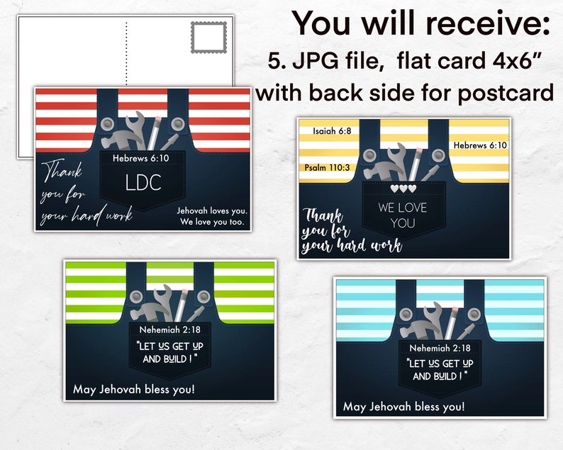 JW LDC Card Printable Gift Kingdom Hall Construction Card - Etsy