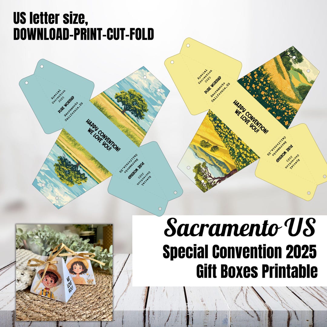 JW Special Convention 2025 Gift Box Printable, US Sacramento California ...