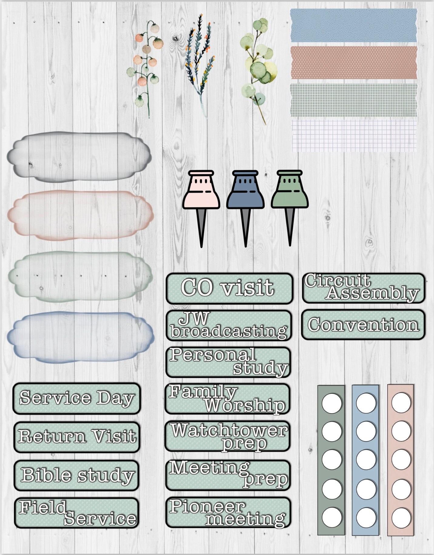 JW Digital Elements for Goodnotes JW Meetings Notebook - Etsy