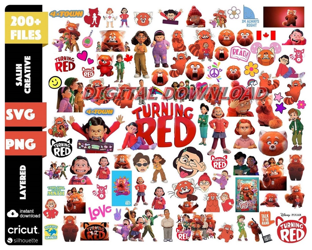 200 Turning Red Svg, Turning Red Png, Red Panda Svg, Turning Red ...
