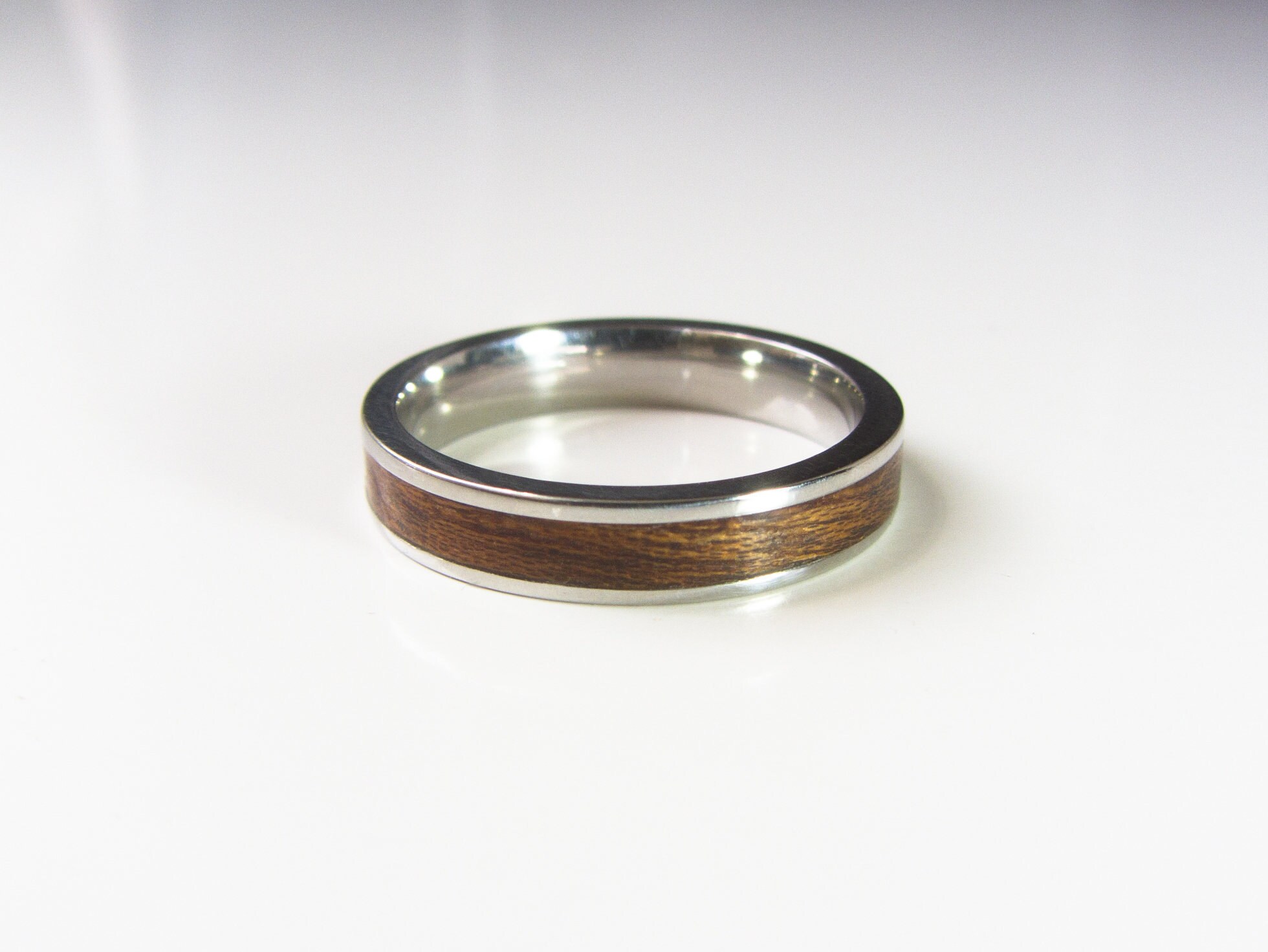 2 pcs stainless steel ring wedding band set wedding ring | Etsy