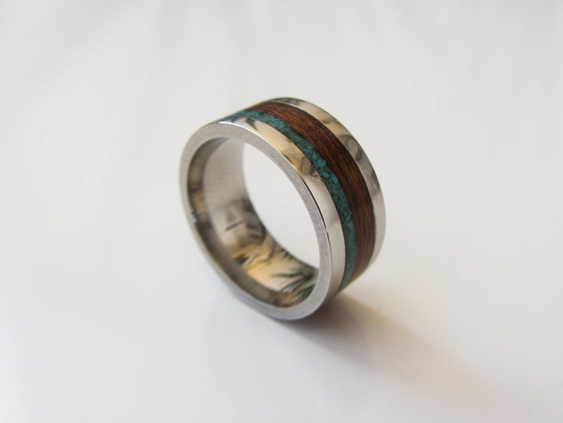 Turquoise Ring Inlay Stainless Steel Ringwomen Wedding - Etsy