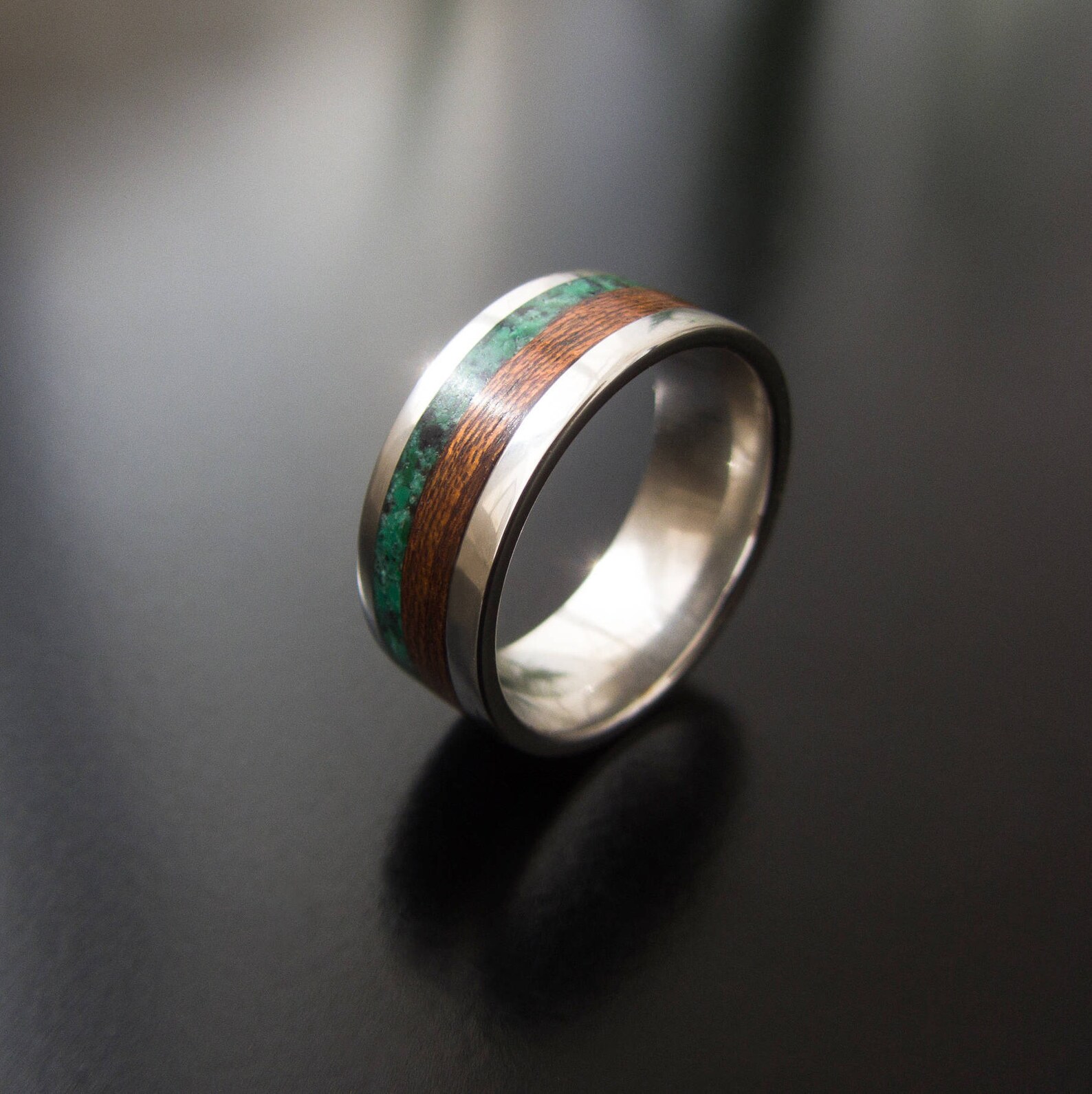 Malachite Ring Inlay Stainless Steel Ringwomen Wedding - Etsy