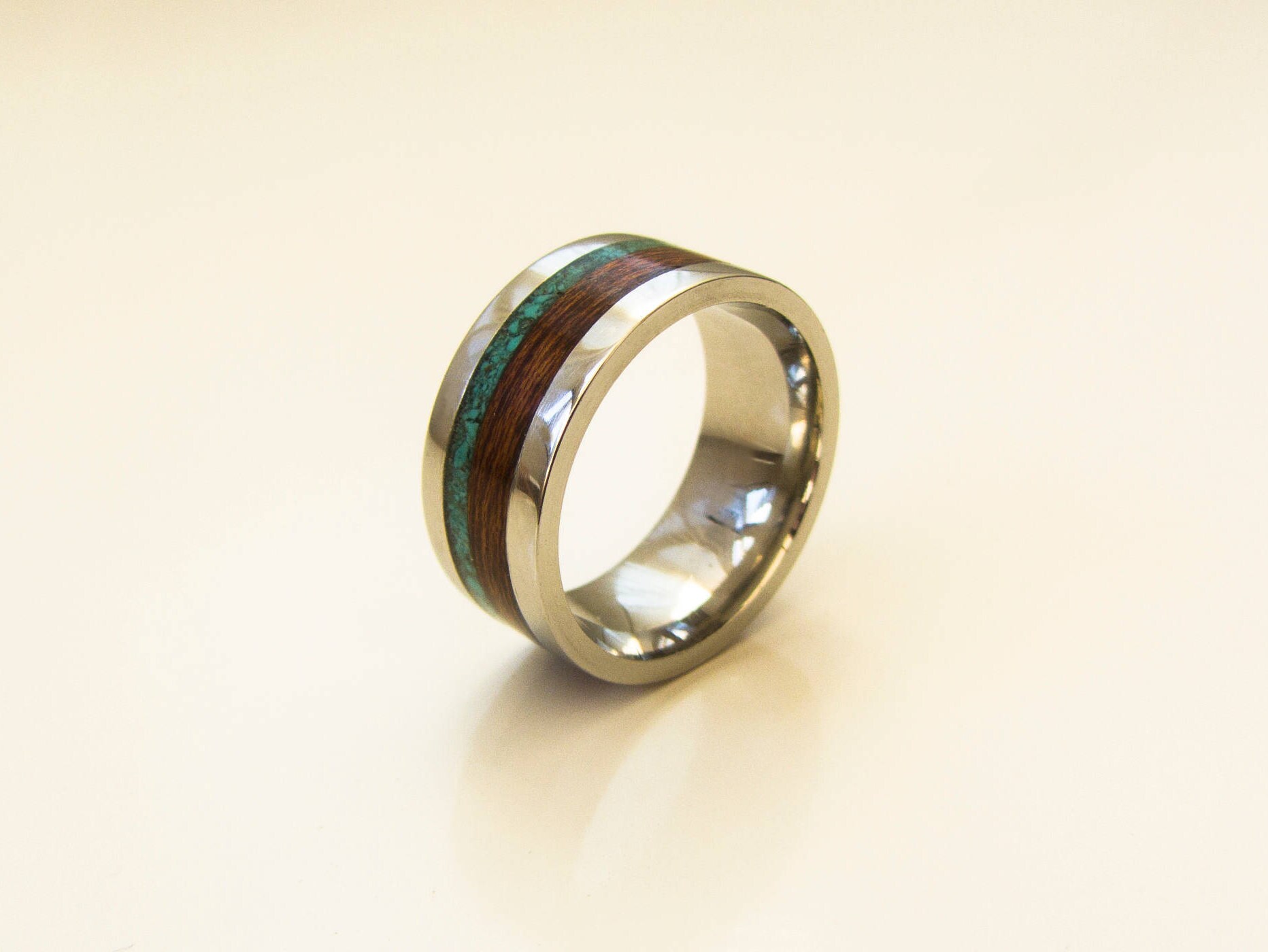 Turquoise Ring Inlay Stainless Steel Ringwomen Wedding - Etsy