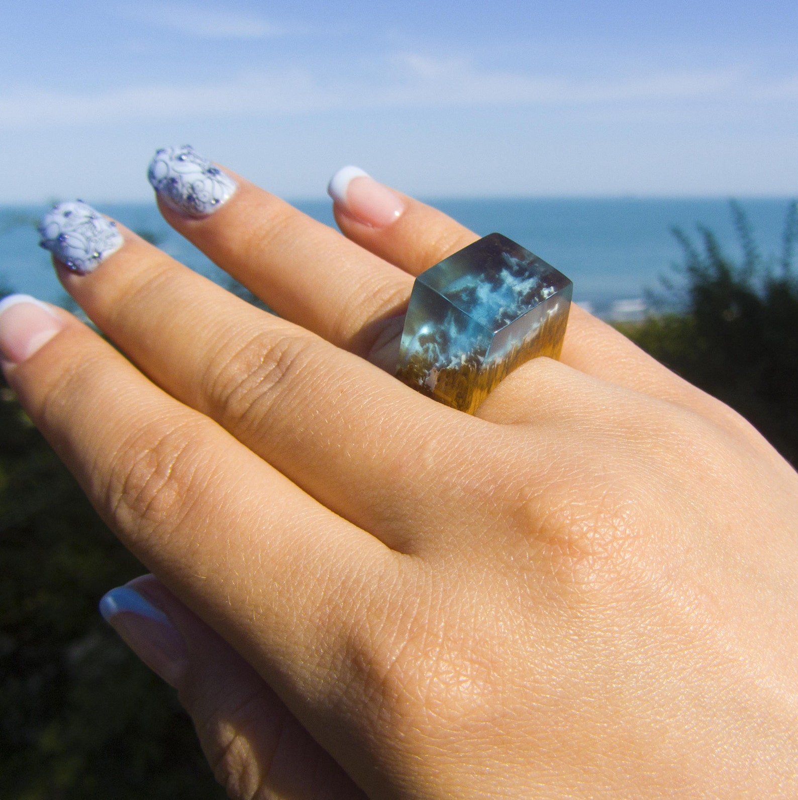 Resin Ring, Resin Jewelry, Wood Ring, Ring,wood Ring Women, Resin Wood ...