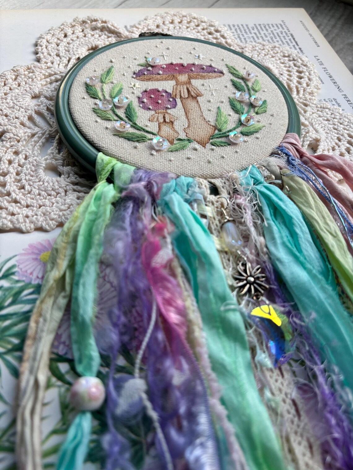 Magical Toadstools Fibre Embroidery Art - Etsy