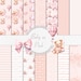 14 A4 Digital Paper Pink Baby Girl Scrapbook Teddy Bear Paper Digital ...