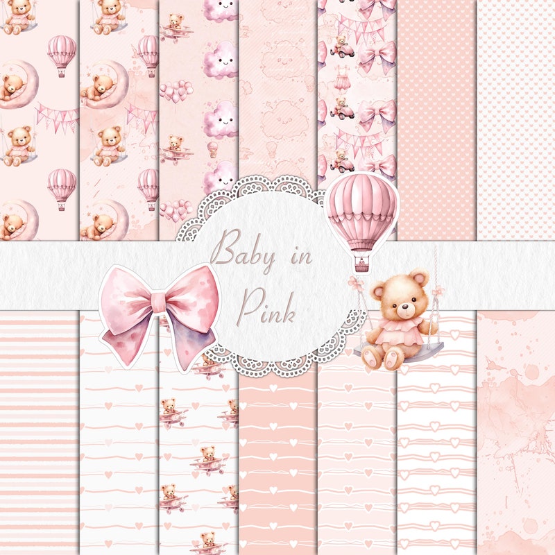 Girl Digital Paper - Etsy