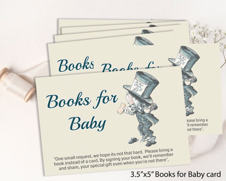 Editable Alice in Wonderland 4 CARD INVITATION SET Wonderland - Etsy
