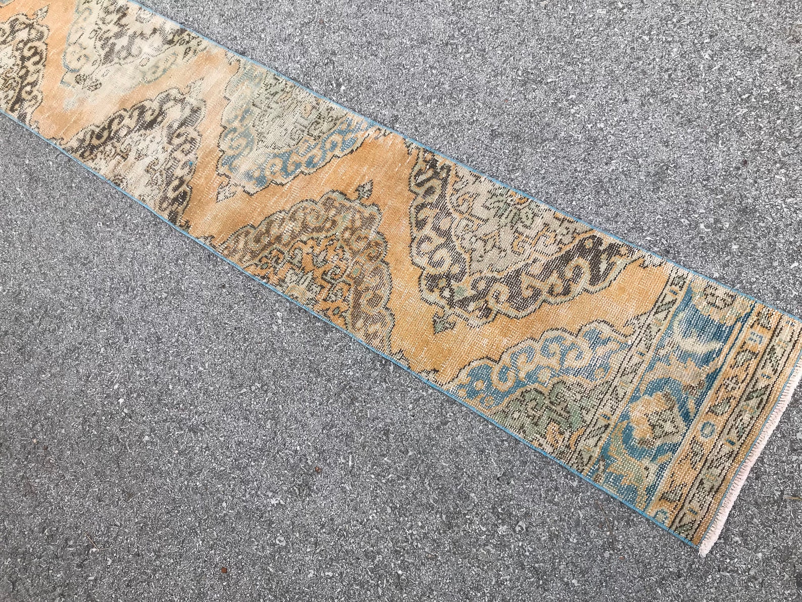 15x113 Ft /narrow Rug Runner Distressedblue Rug Runner - Etsy